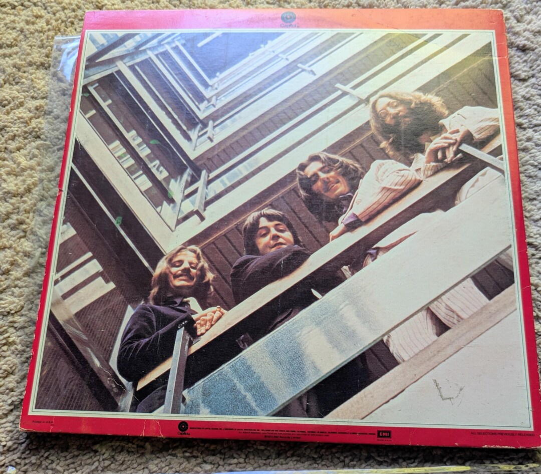 Beatles 1962-1966 Red Border Apple Vinyl Record + White Album 1 Vinyl ...