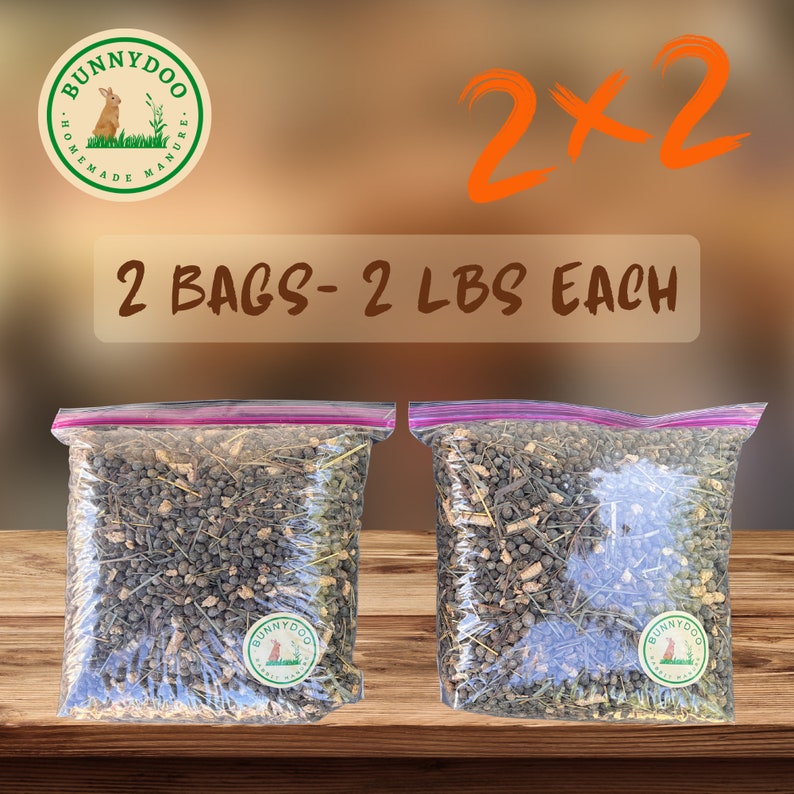 Bunnydoo 2x2 - Rabbit Manure Fertilizer - High Quality, Organic - 4 ...