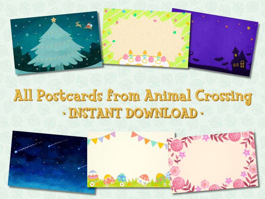 Animal Crossing Postcards All Postcards From New Horizons Printable ...