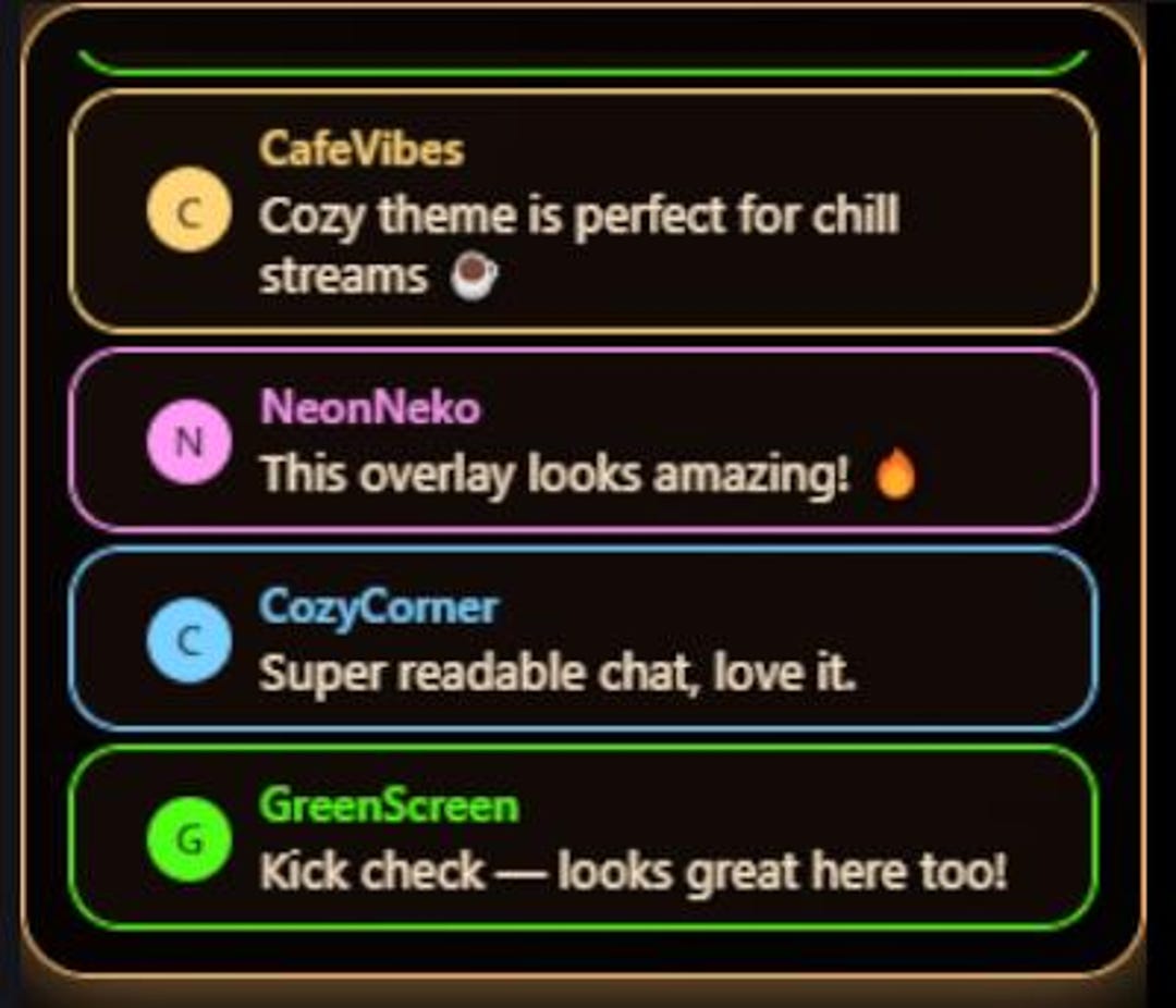 Twitch Chat Overlay – Customizable OBS Chat Box, Multiple Themes ...