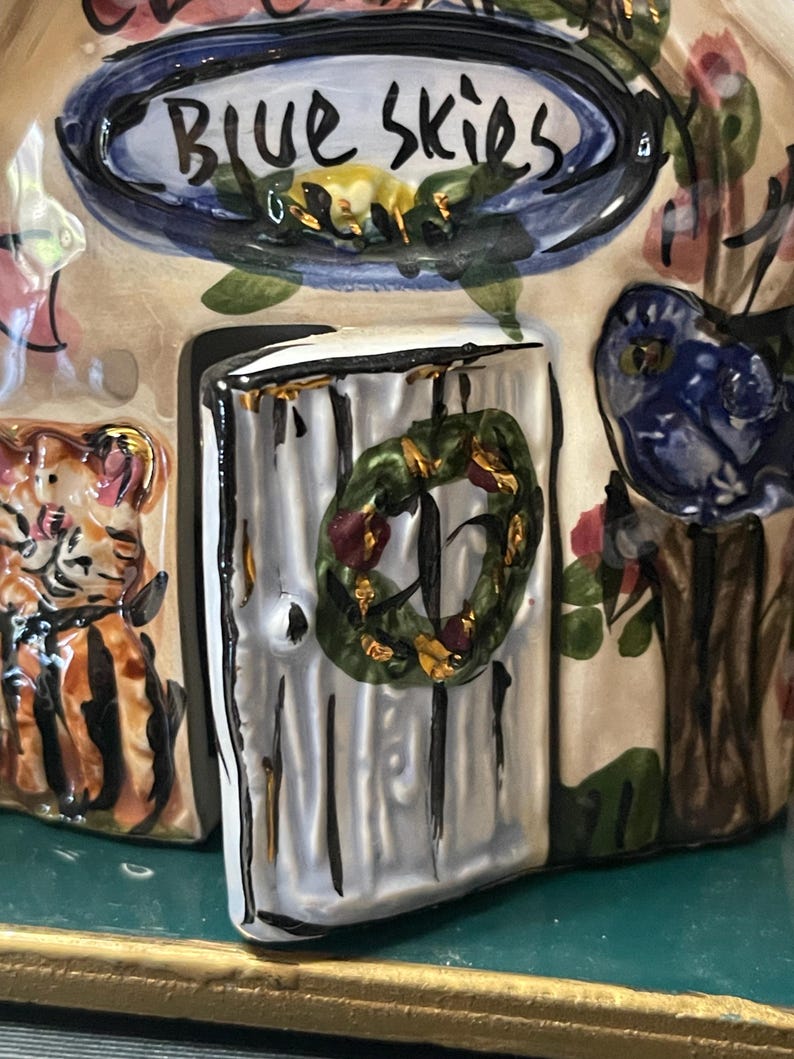 Vintage Blue Sky Clayworks Heather Goldminc Blue Skies House - Etsy