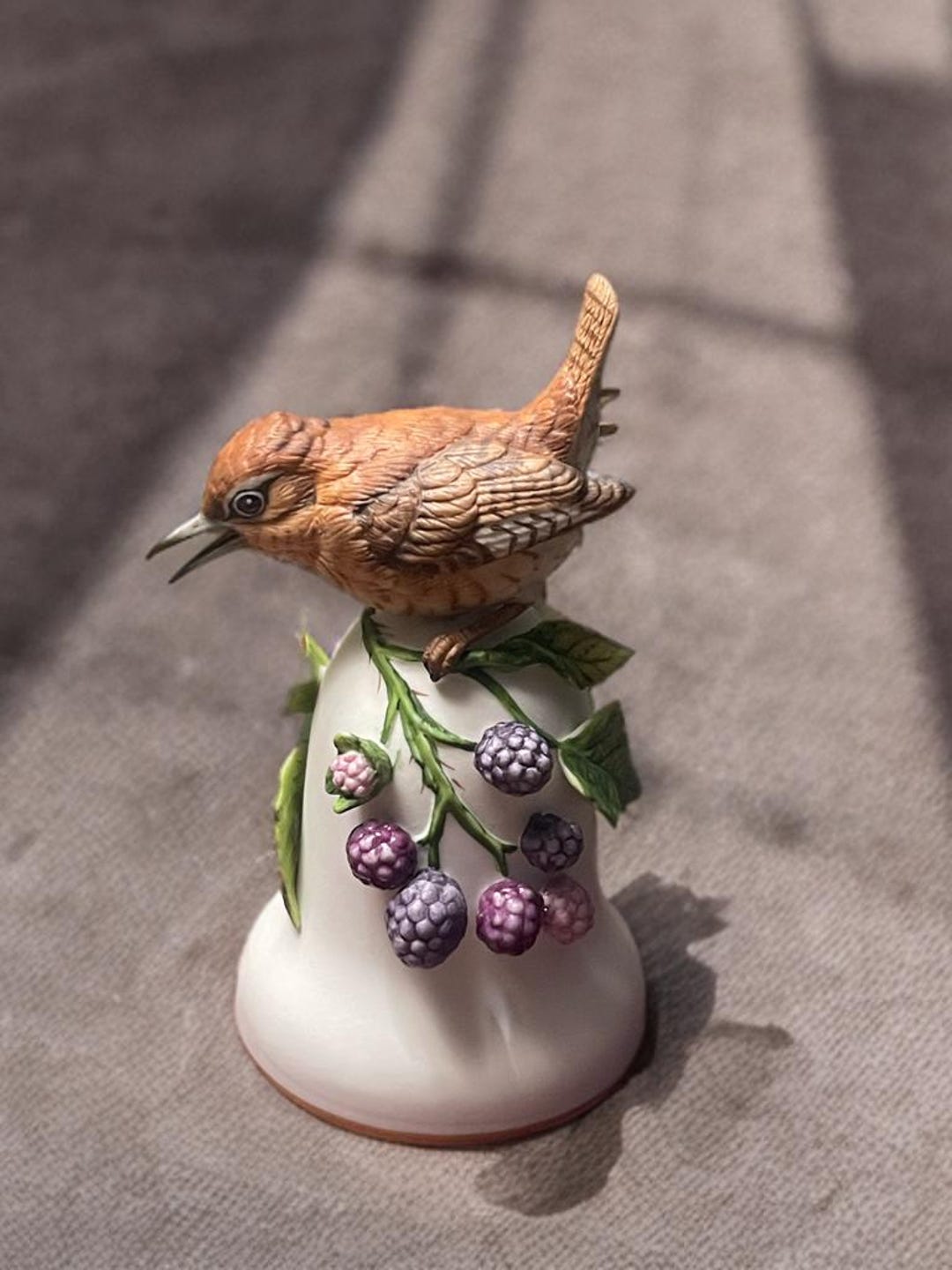 Vintage 1985 Franklin Mint Bird Bell Figurine, the Wren, by Peter ...
