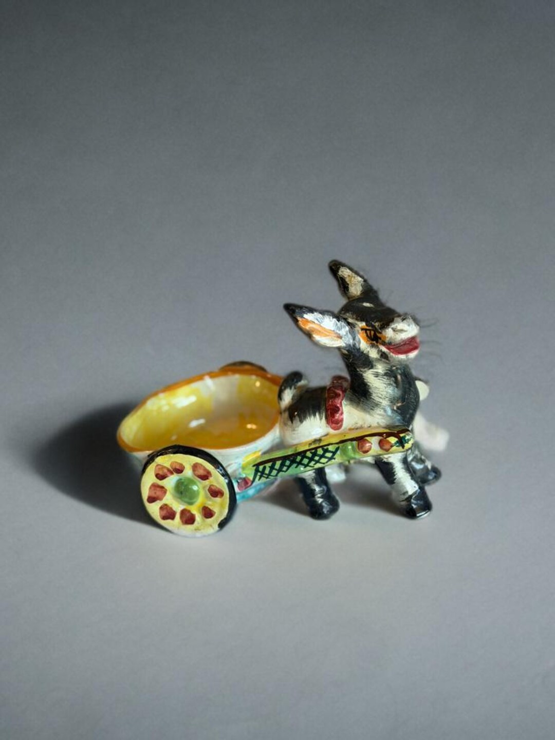 Donkey Planter Clay Handpainted Made in Italy 7"x4"x5" Midcentury ...