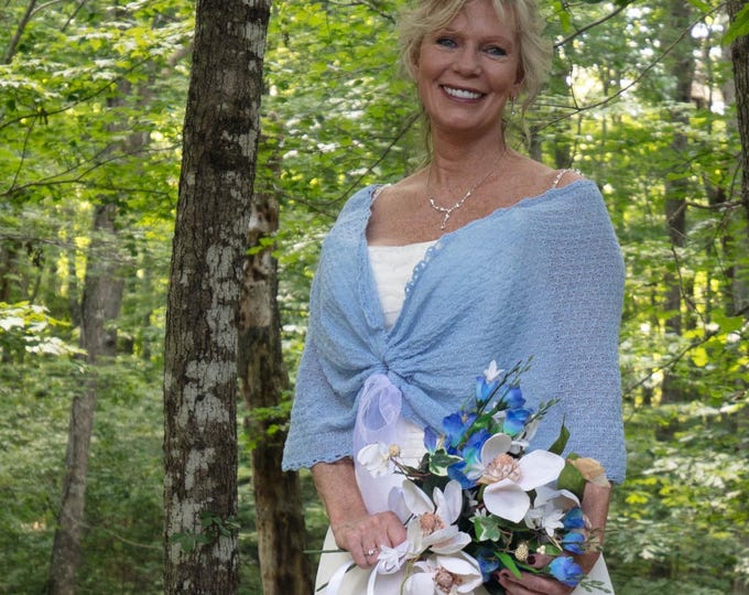 Light Blue Cape-baby Blue Bridal Cape /blue Wedding Wrap Shrug Bolero ...