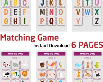 Printable Memory Game Set for Kids Download, Print and Play - Etsy