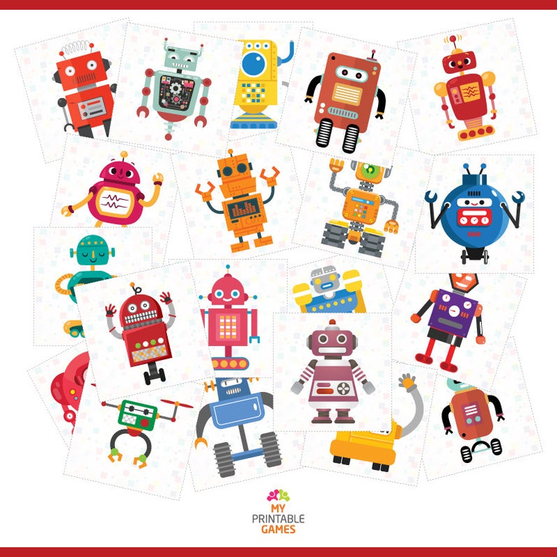 Robots Matching Game | Fun Learning Set! - Etsy
