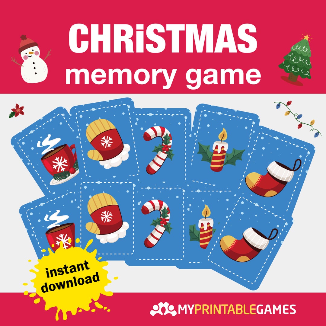 Printable Christmas Joy Memory Game - Perfect for Fun Holiday Moments ...