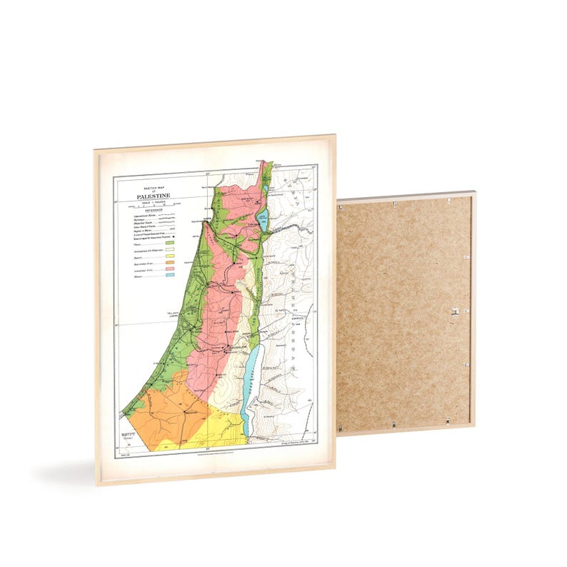 1931 Survey of Palestine - Sketch Map (jaffa/tel Aviv), Rare Vintage ...