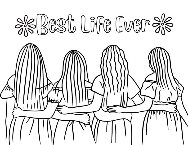 Best Life Ever Collection printable Coloring Pages | Etsy