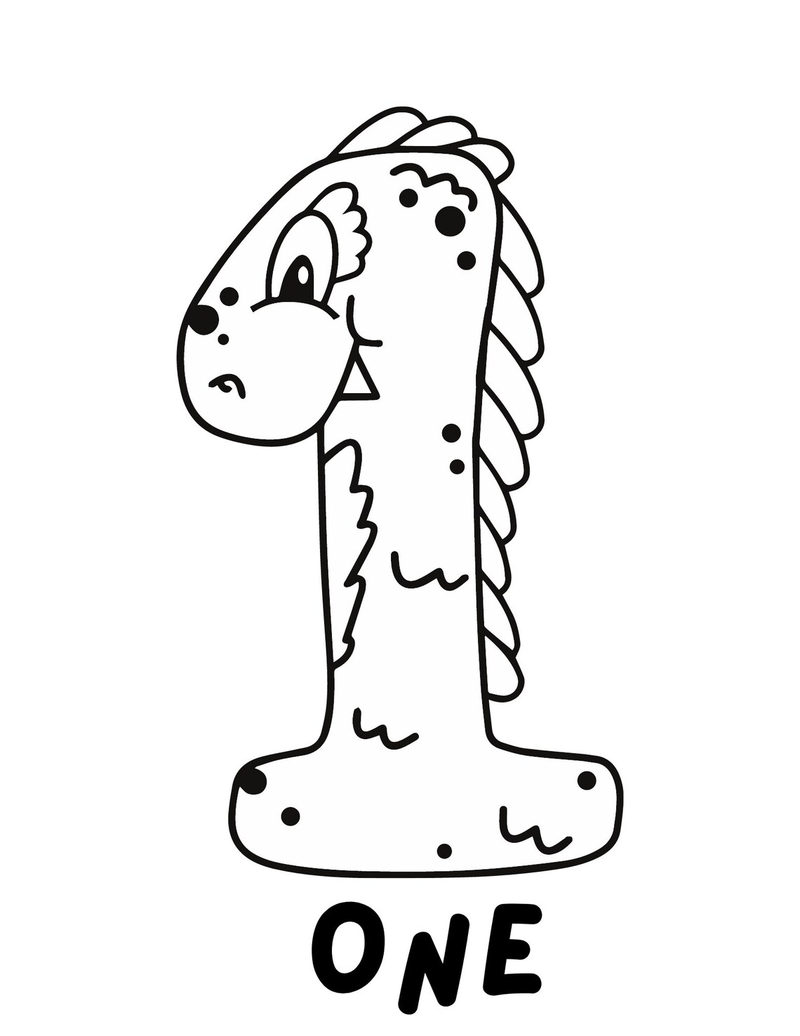 Preschool Coloring Book silly Numbers - Etsy