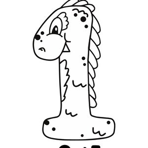 Preschool Coloring Book *silly Numbers* - Etsy