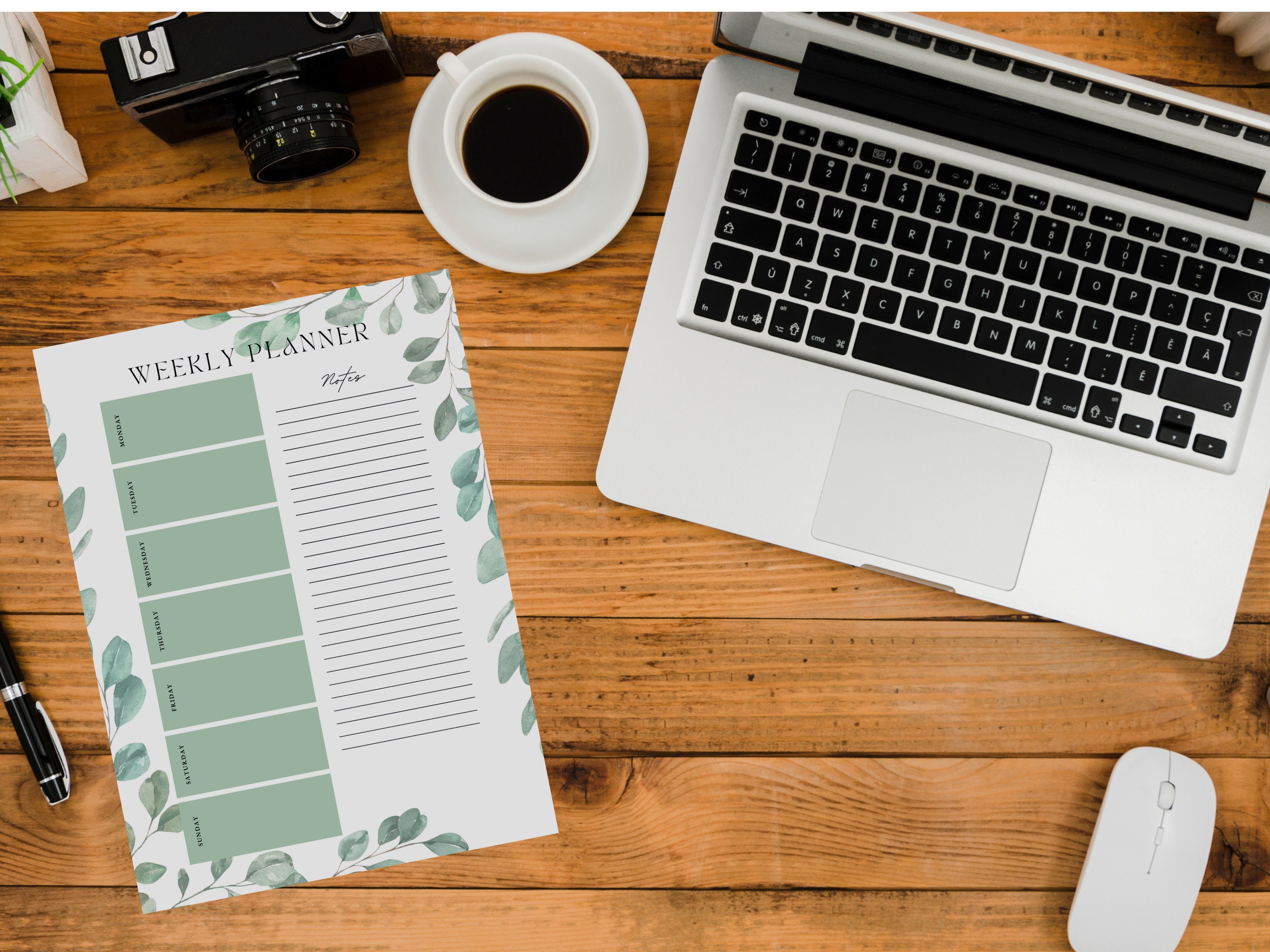 Eucalyptus 3 Page Digital Planner - Etsy