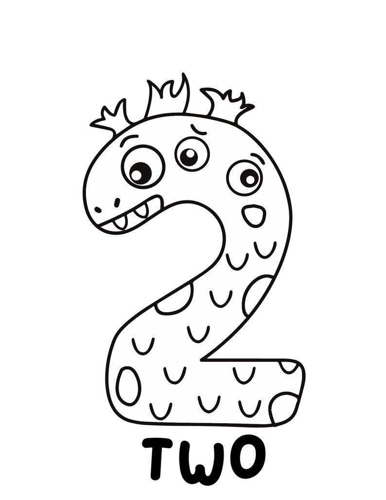 Preschool Coloring Book *silly Numbers* - Etsy