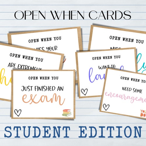 Open When Letters for College Open When Envelopes for - Etsy