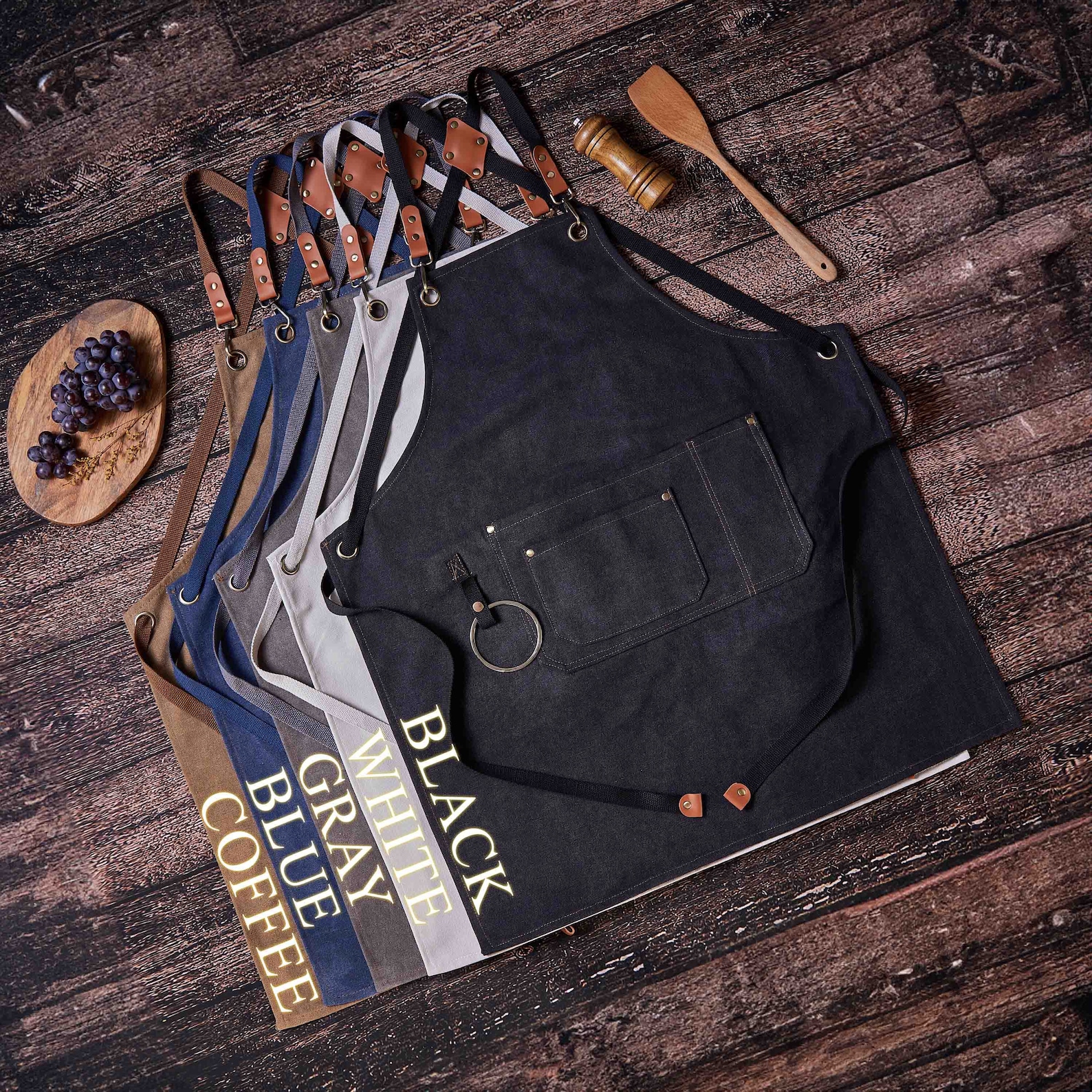Personalized Bar Apron, Canvas Workshop Apron With Pockets, Custom Gift ...