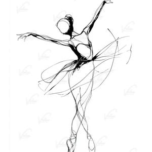 Ballerina Line Art Prints (set of 3) - Minimalist Ballet Drawing ...