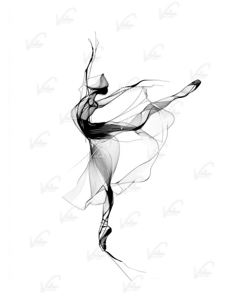 Ballerina Line Art Prints (set of 3) - Minimalist Ballet Drawing ...