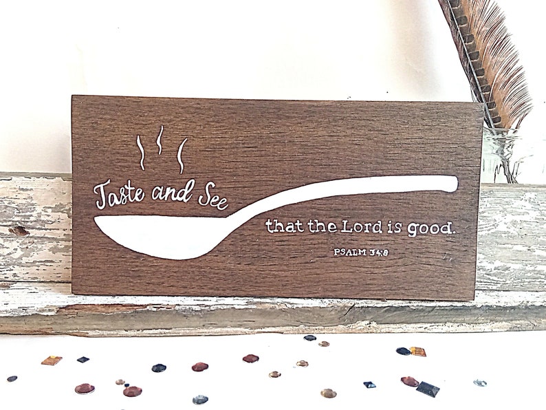 Taste and See That the Lord is Good Psalm 34:8 Hand-painted - Etsy