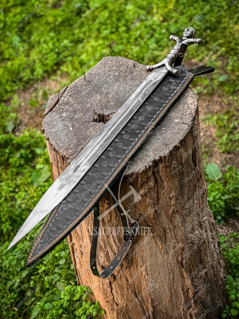 Handmade Maeg Celtic Anthropomorphic Replica Sword, Reborn Celtic Long ...