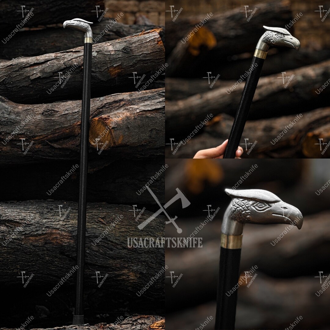 Walking Stick Cane Eagle Style, Hiking Walking Stick, Dad Old Man ...