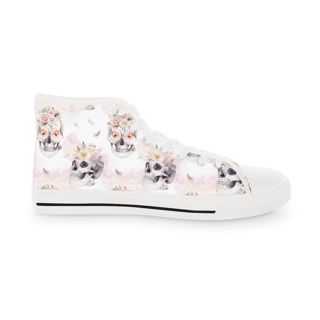 Goth Designed Sneakers | High Top Sneakers | Emo Inspired Sneakers ...