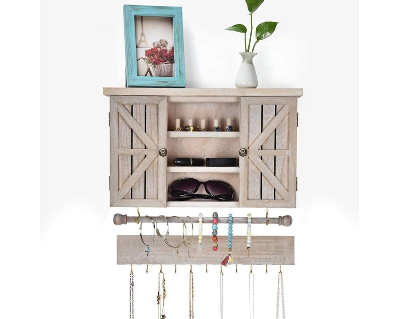 Wall Mounted Jewelry Organizer Cabinet Jewelry Display - Etsy