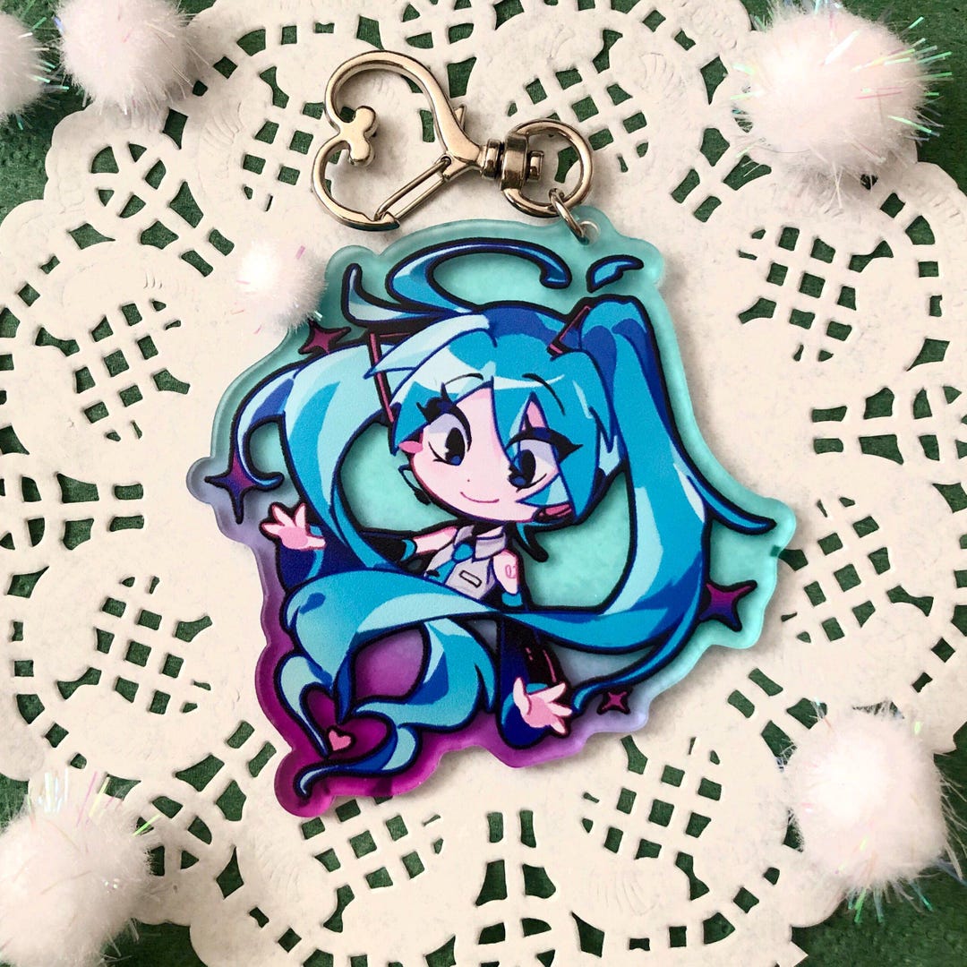 Hatsune Miku 3D Frosted Acrylic Keychain - Etsy