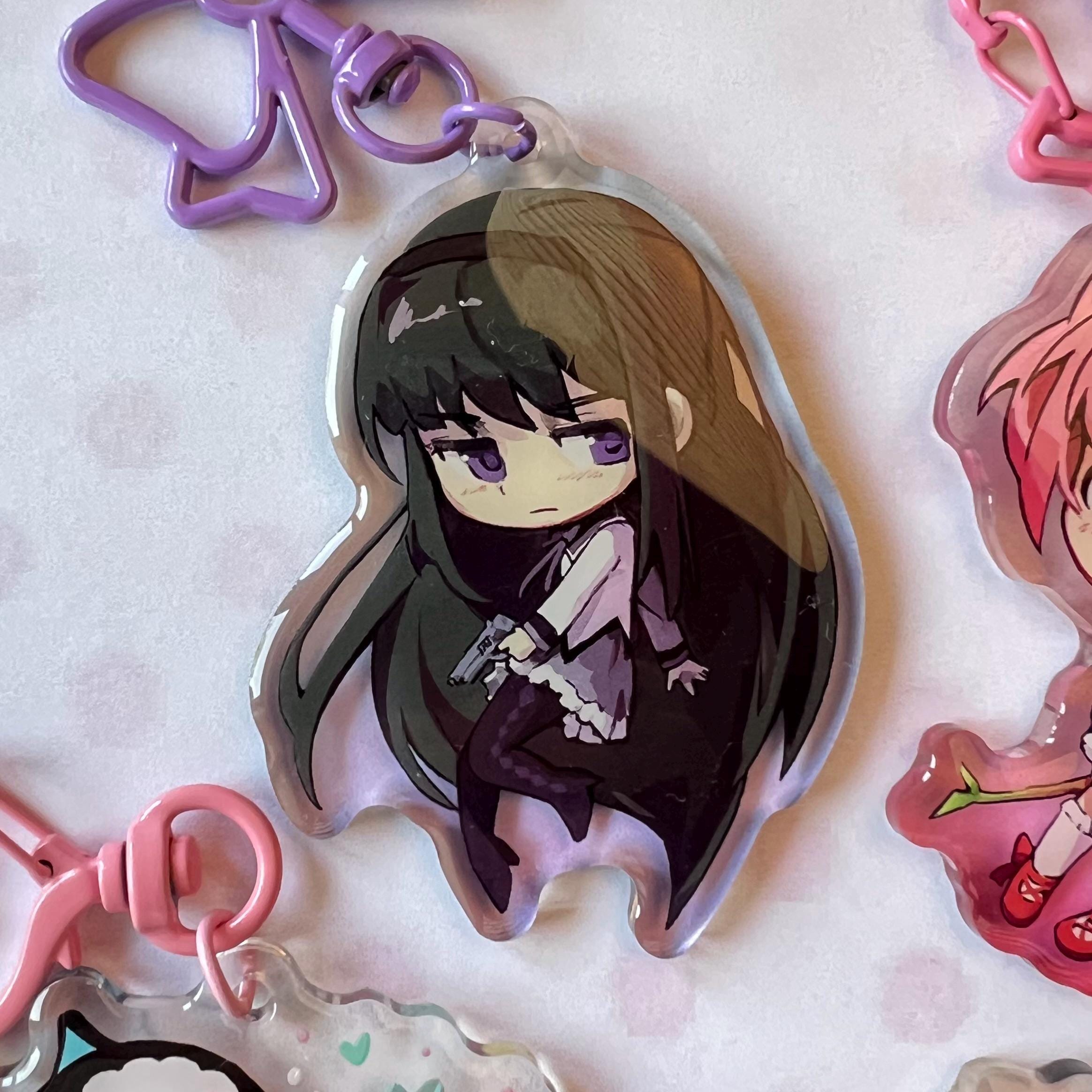 PMMM Madoka Magica Acrylic Epoxy 2'5 Inch Keychain Charm | Madoka ...