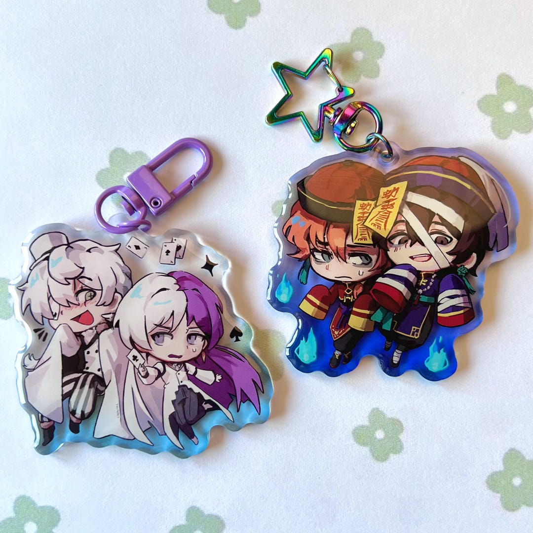 BSD Bungou Stray Dogs Epoxy Keychains Acrylic: Nikolai Sigma, Soukoku ...