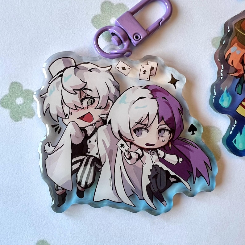 BSD Bungou Stray Dogs Epoxy Keychains Acrylic: Nikolai Sigma, Soukoku ...