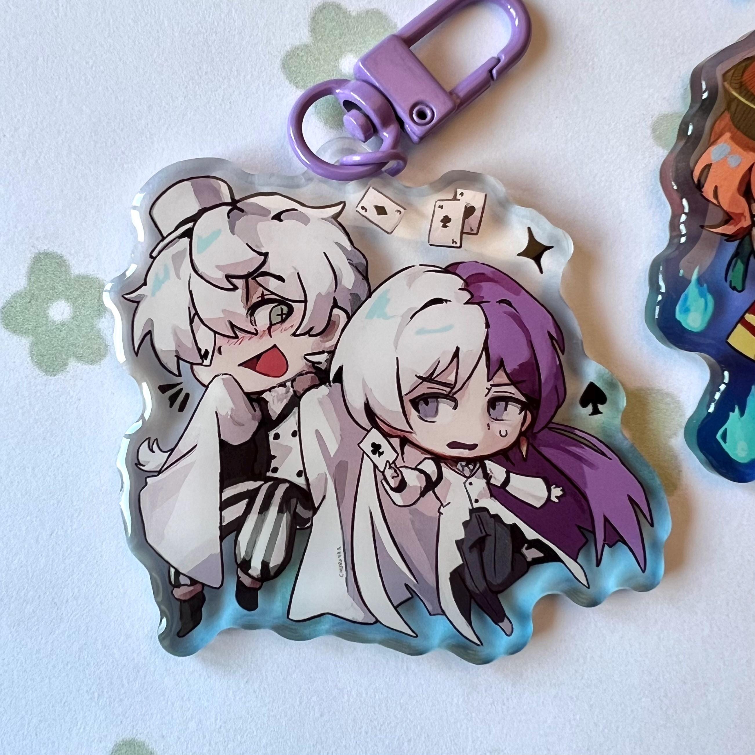 BSD Bungou Stray Dogs Epoxy Keychains Acrylic: Nikolai Sigma, Soukoku ...