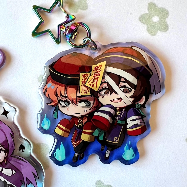 BSD Bungou Stray Dogs Epoxy Keychains Acrylic: Nikolai Sigma, Soukoku ...