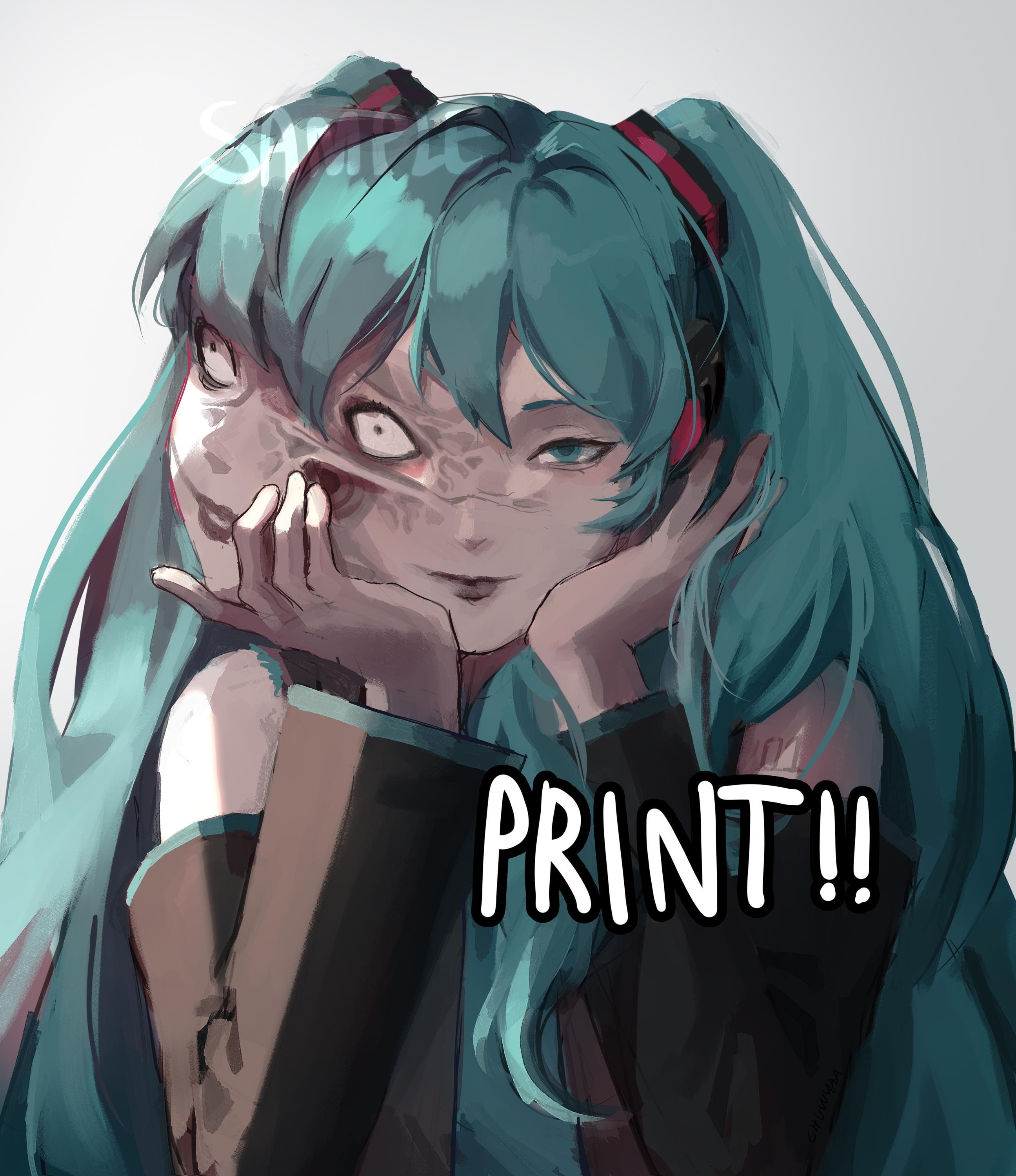Hatsune Miku x Tomie Kawakami Art Print | "TOMIKU" Junji ito Vocaloid ...