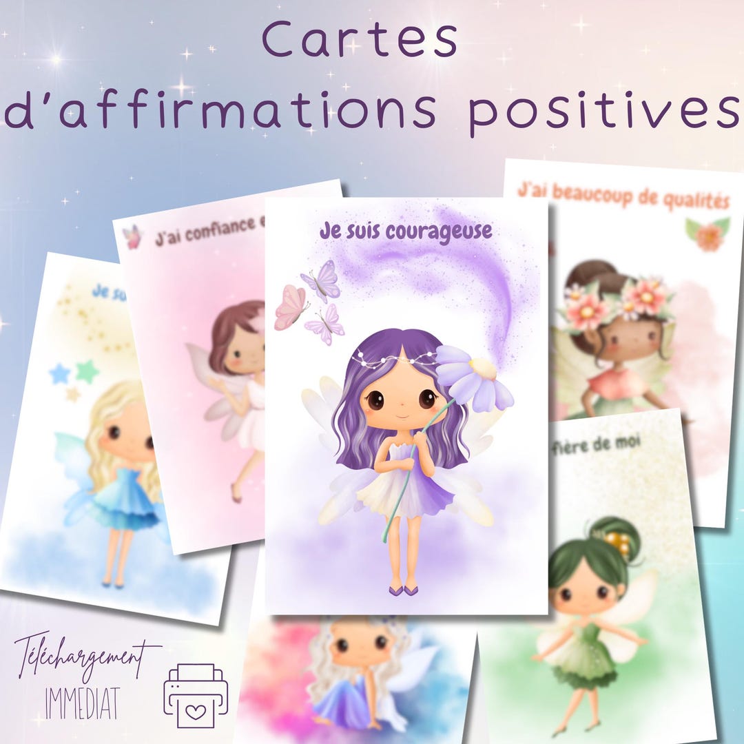 Printable Positive Affirmation Cards for Kids | Fairy Theme | Self ...