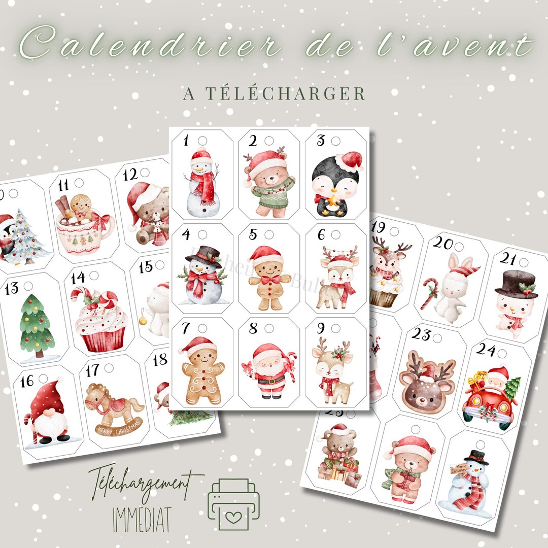 Printable Advent Calendar Labels | Christmas Gift Tags | Good For ...