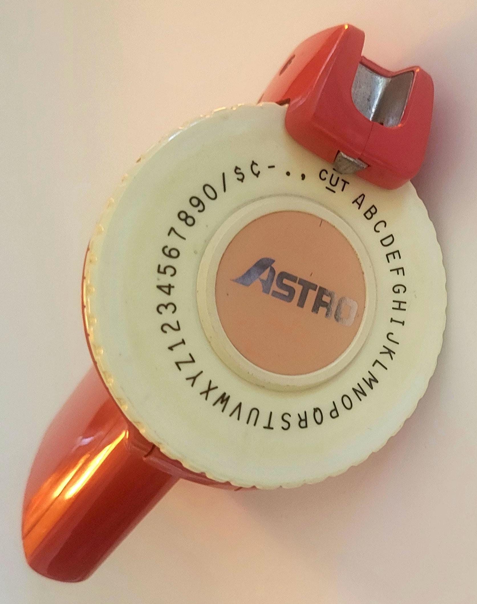 C. 1970's Red Astro Rotary Label Maker W/ Red Label Tape - Etsy
