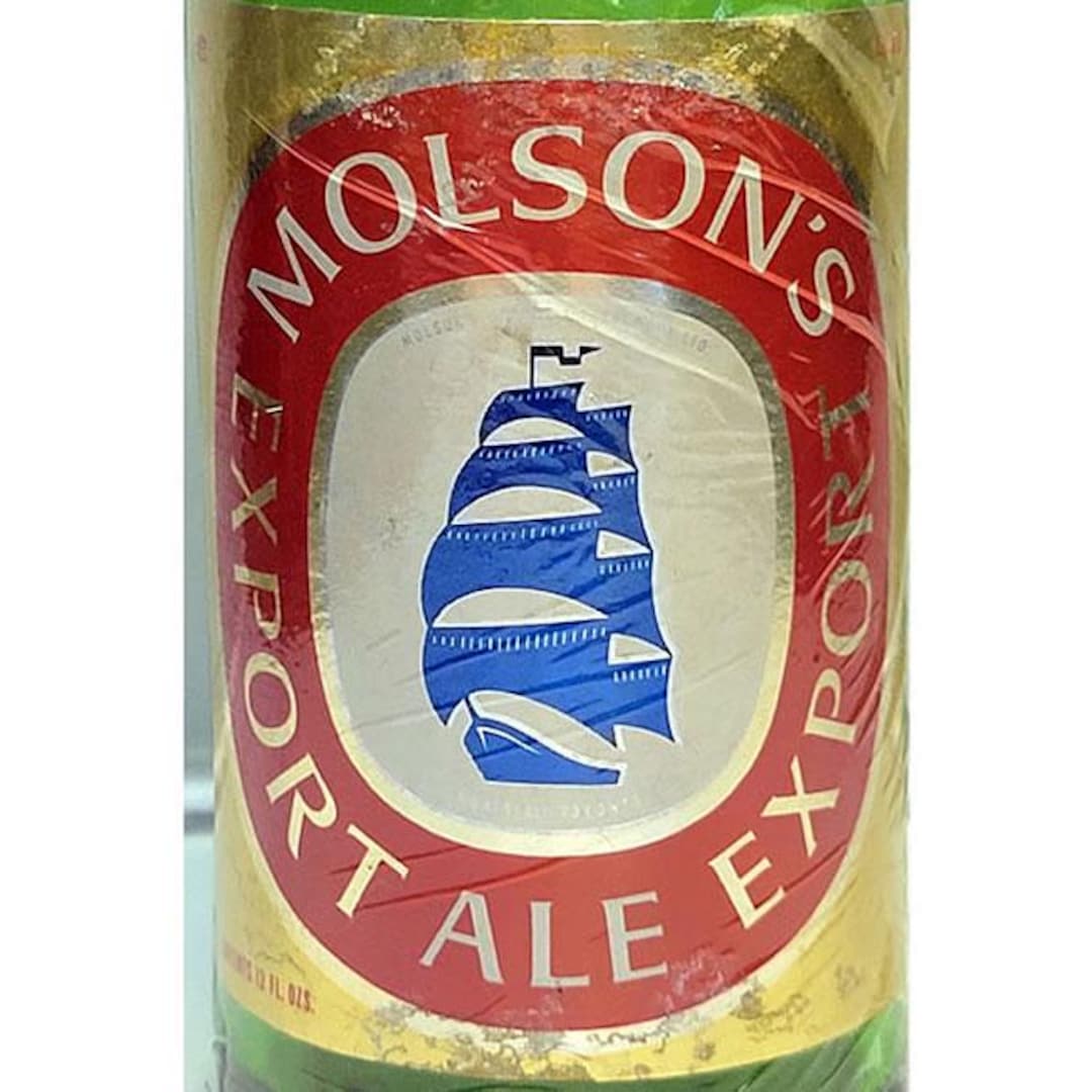 Vintage Molson Export Ale Beer Bottle With Paper Label - Etsy