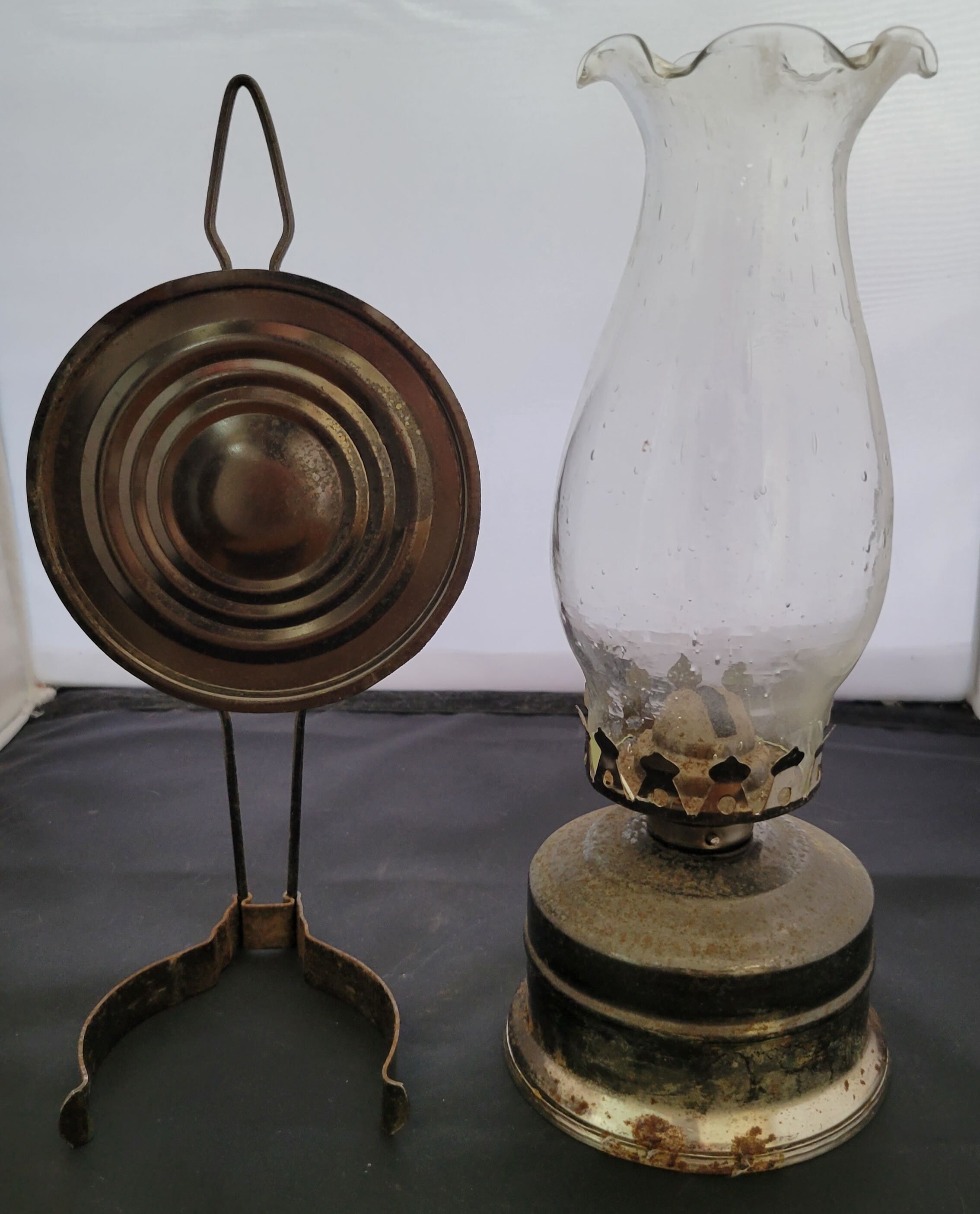 Vintage Wall-mounted Oil Lamp With Reflector - Etsy