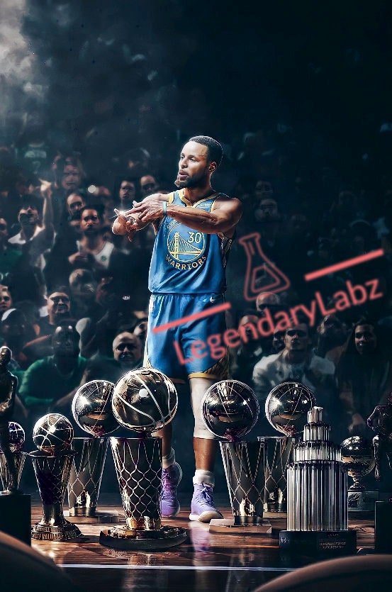 Steph Curry "he's Back" W/trophies Digital Print - Etsy