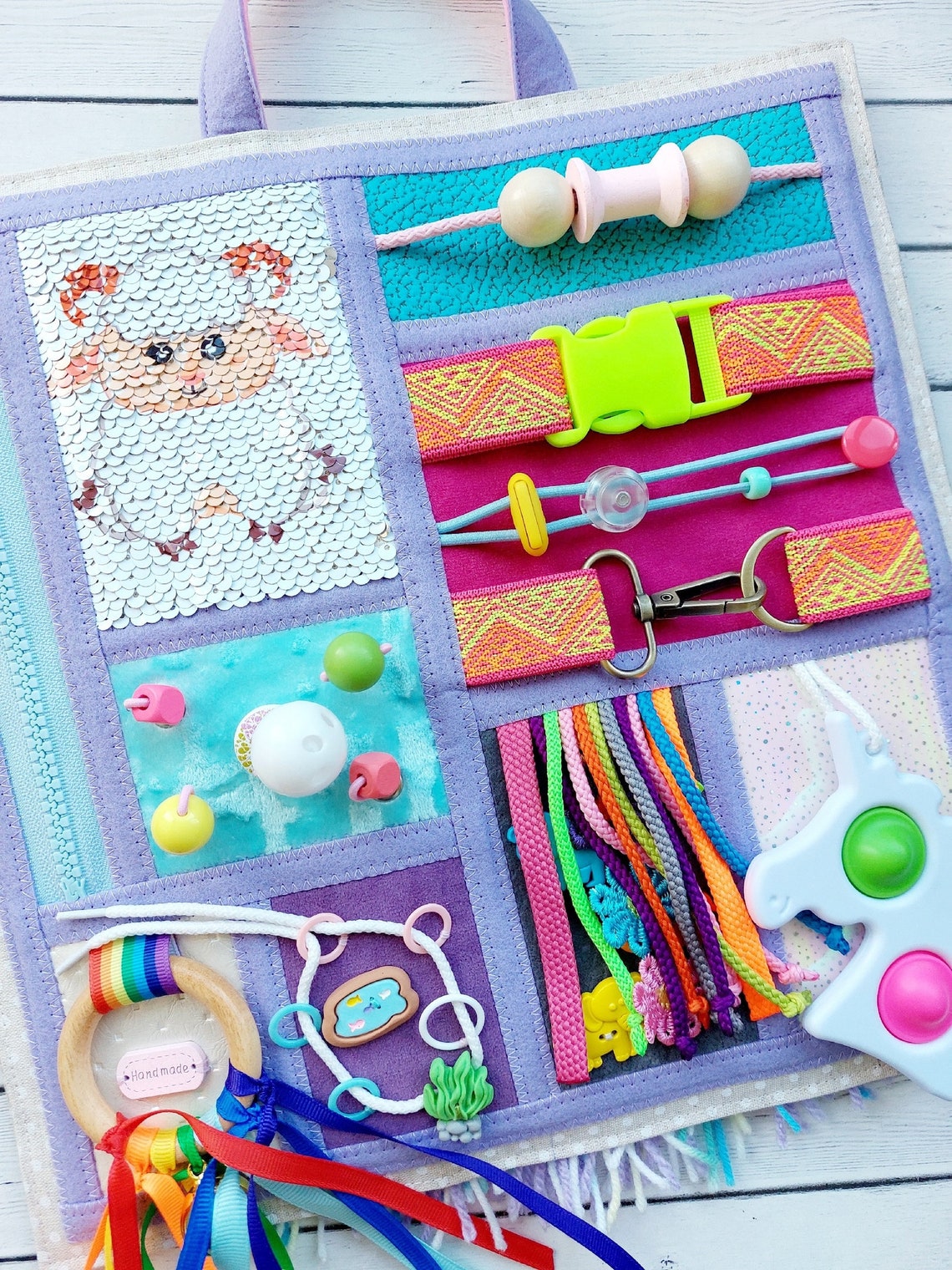 Activities for Restless Hand Baby Mat Sensory Busy Board - Etsy