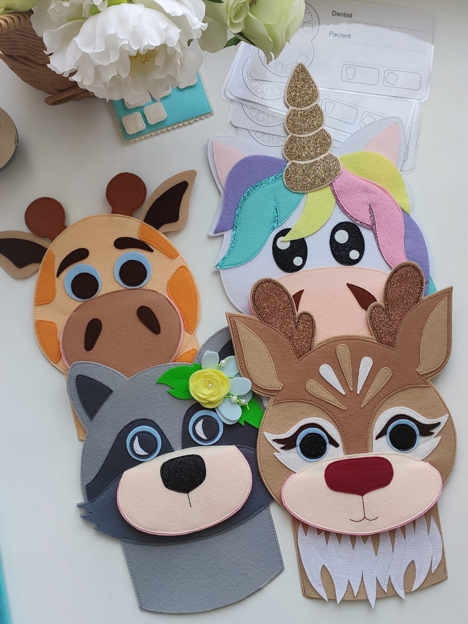Animal Dentist, Learn to Brush Your Teeth, Tooth Book, Felt Medical ...