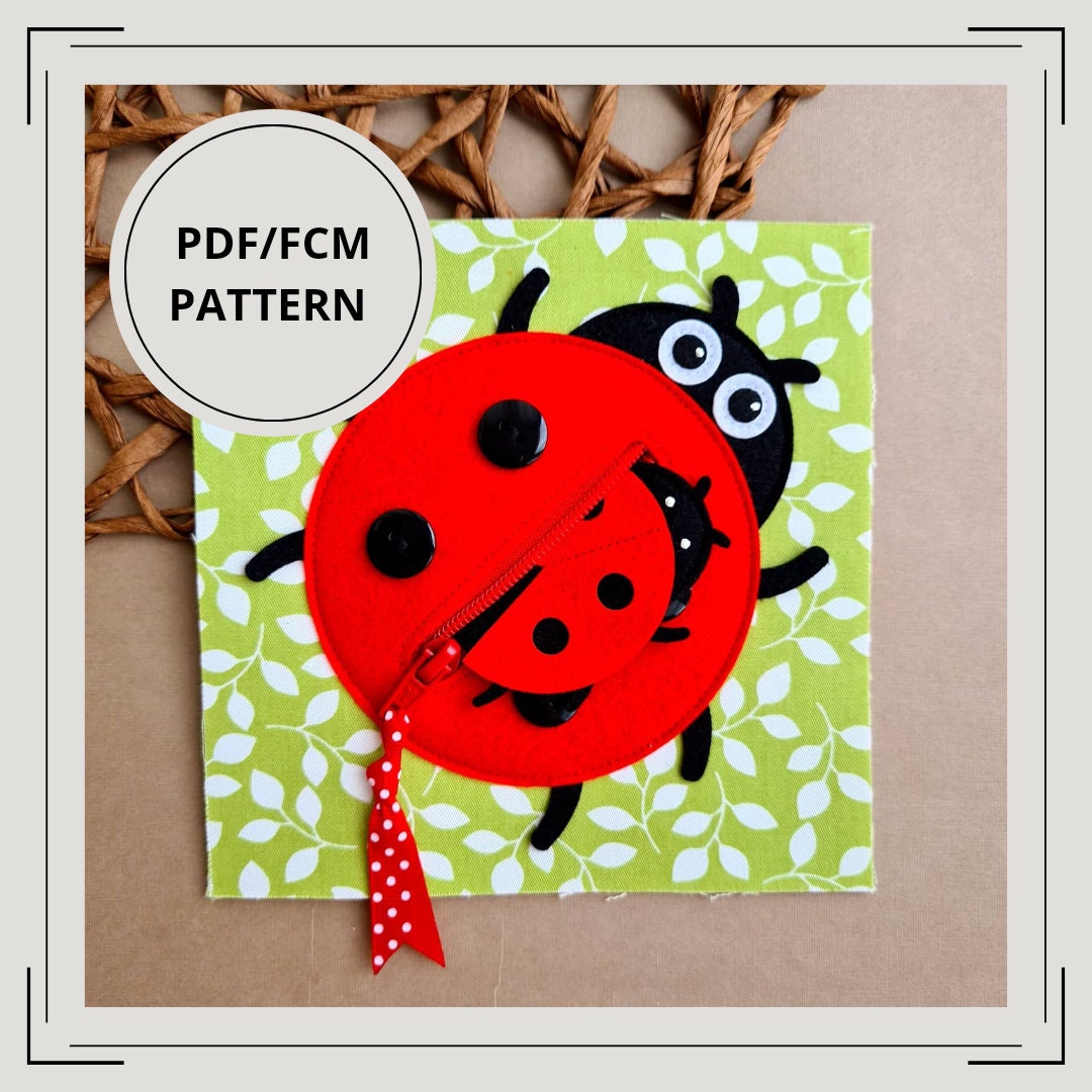 Quiet Book Pattern PDF, Ladybug and Her Baby Page Pattern PDF ...