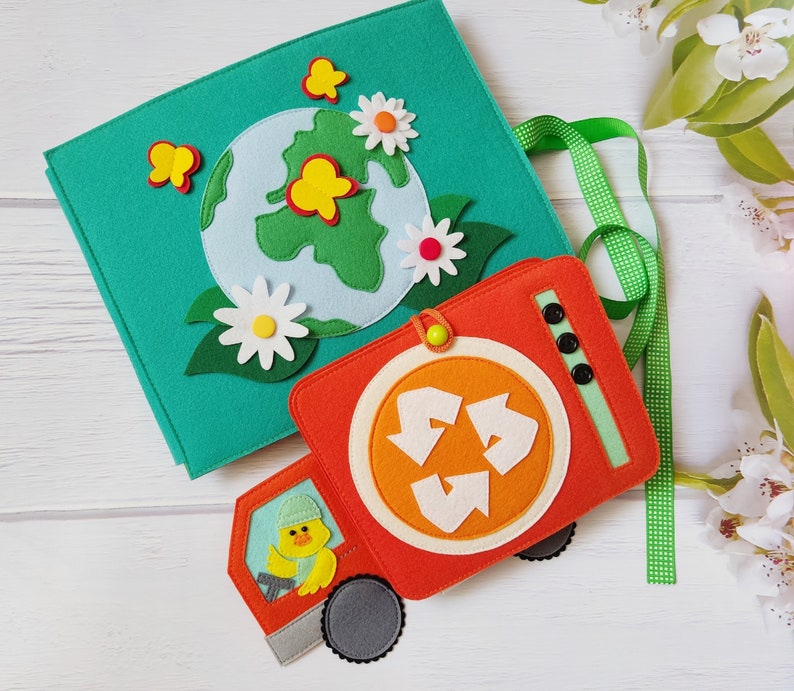 Teaching Children to Save Nature: How to Clean up Garbage, Felt Book ...