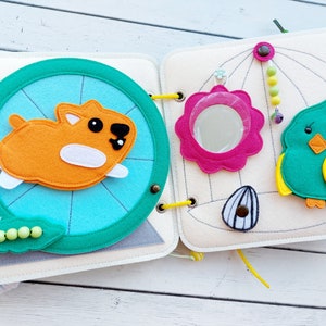 Fun and Educational Felt Book for Kids With Pets, Finger Toys, and ...