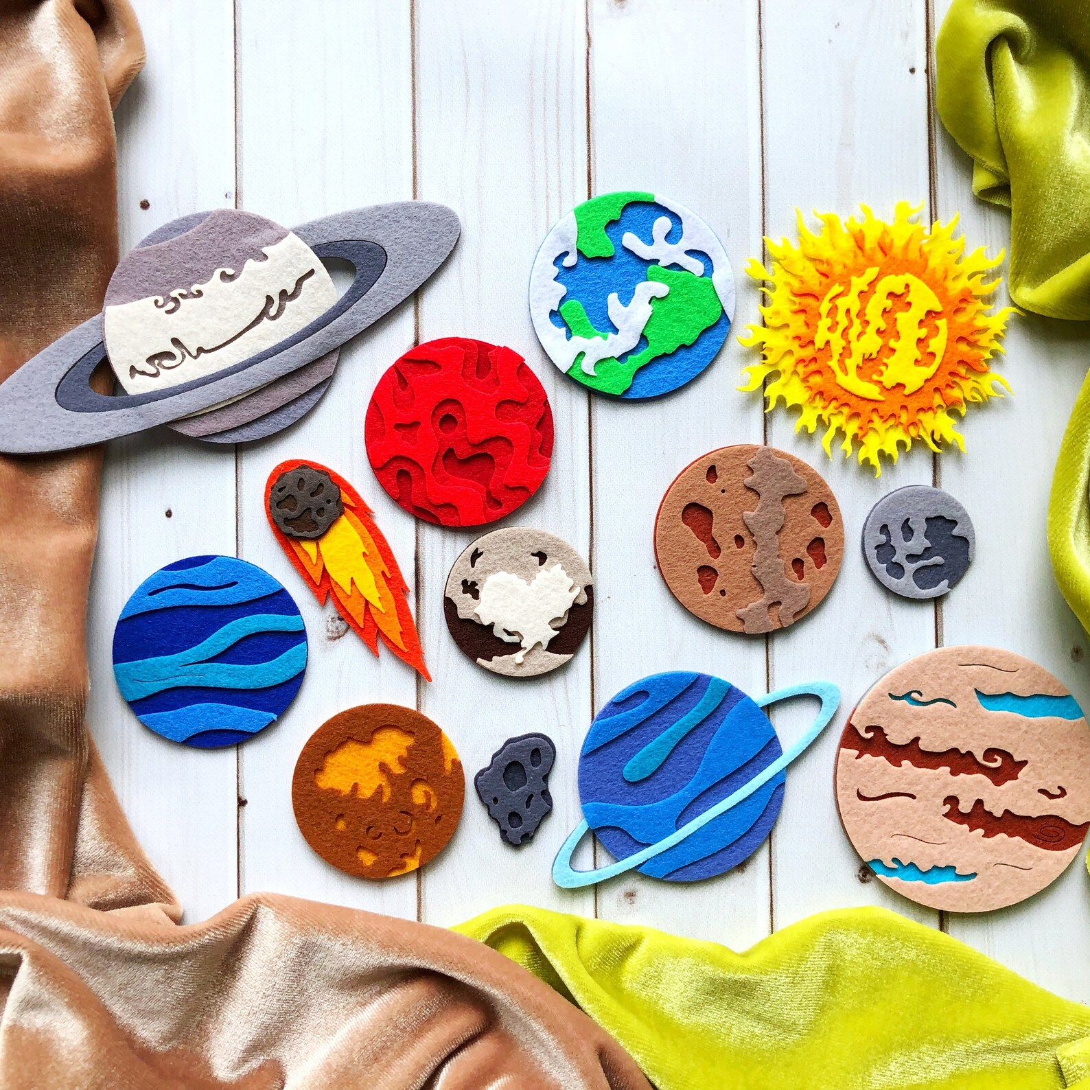 Planets of the Solar System Laser Cut Detailsmontessori TOY - Etsy