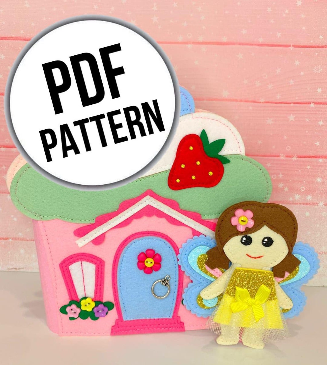 Quiet Book Pattern PDF, Fairy House Silent Book Pattern PDF & Tutorial ...