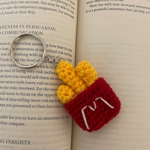 Handmade Crochet French Fries Keychain - Etsy