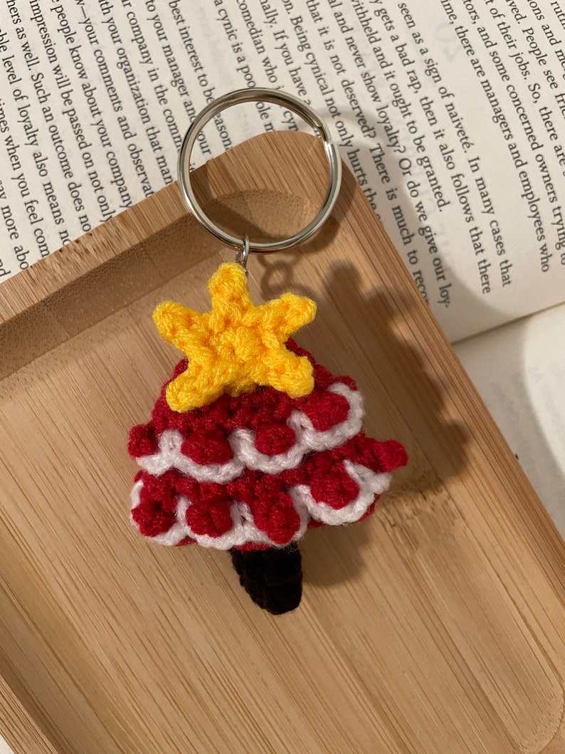 Handmade Crochet Christmas Theme Keychain/christmas Gift for Everyone ...