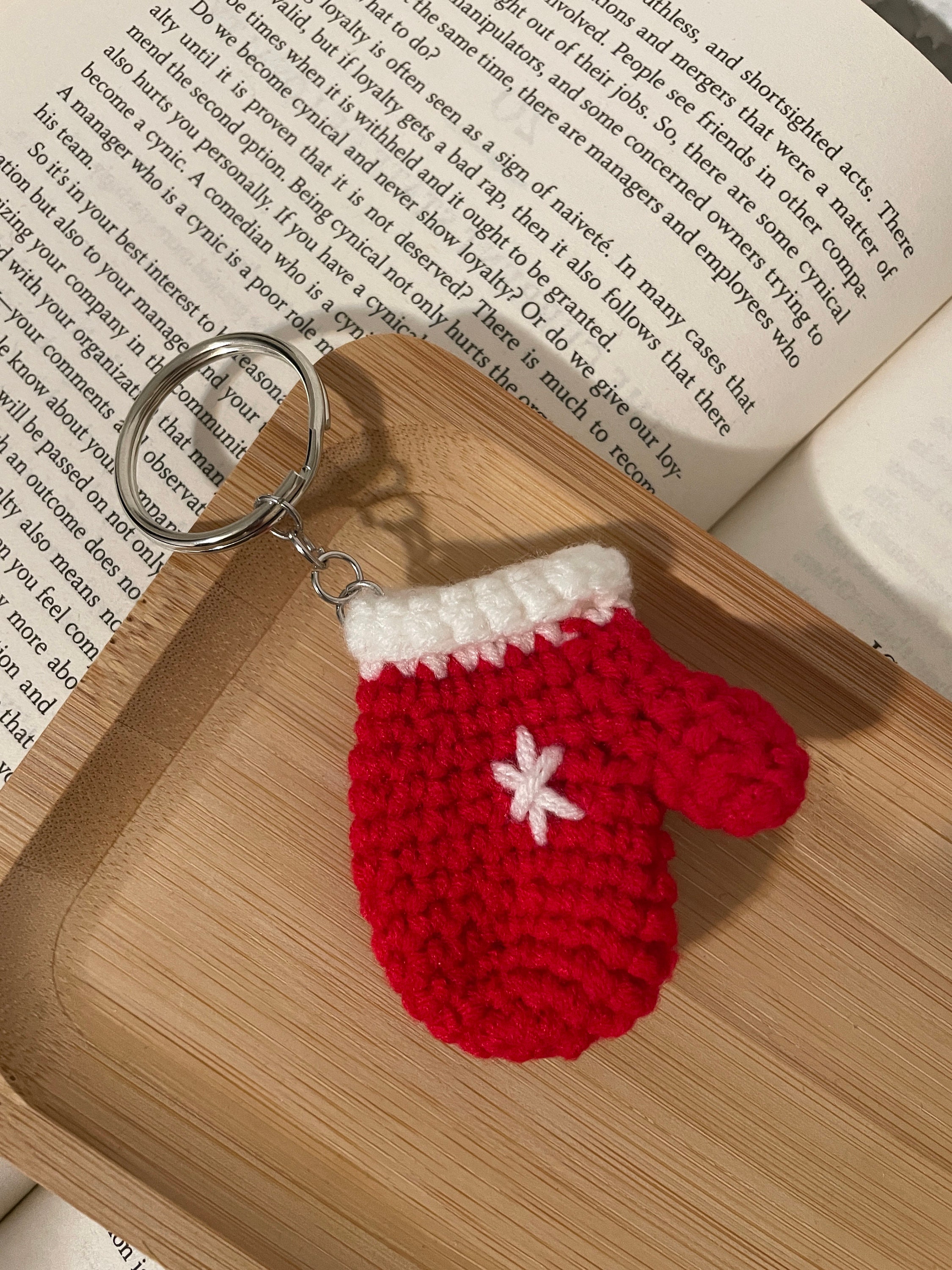 Handmade Crochet Christmas Theme Keychain - Etsy