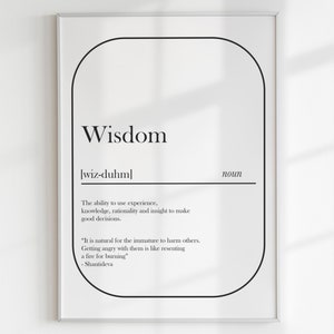 Wisdom Definition, Digital Download - Etsy